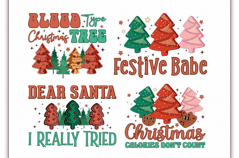 Christmas Tree Cake Sublimation Bundle - So Fontsy