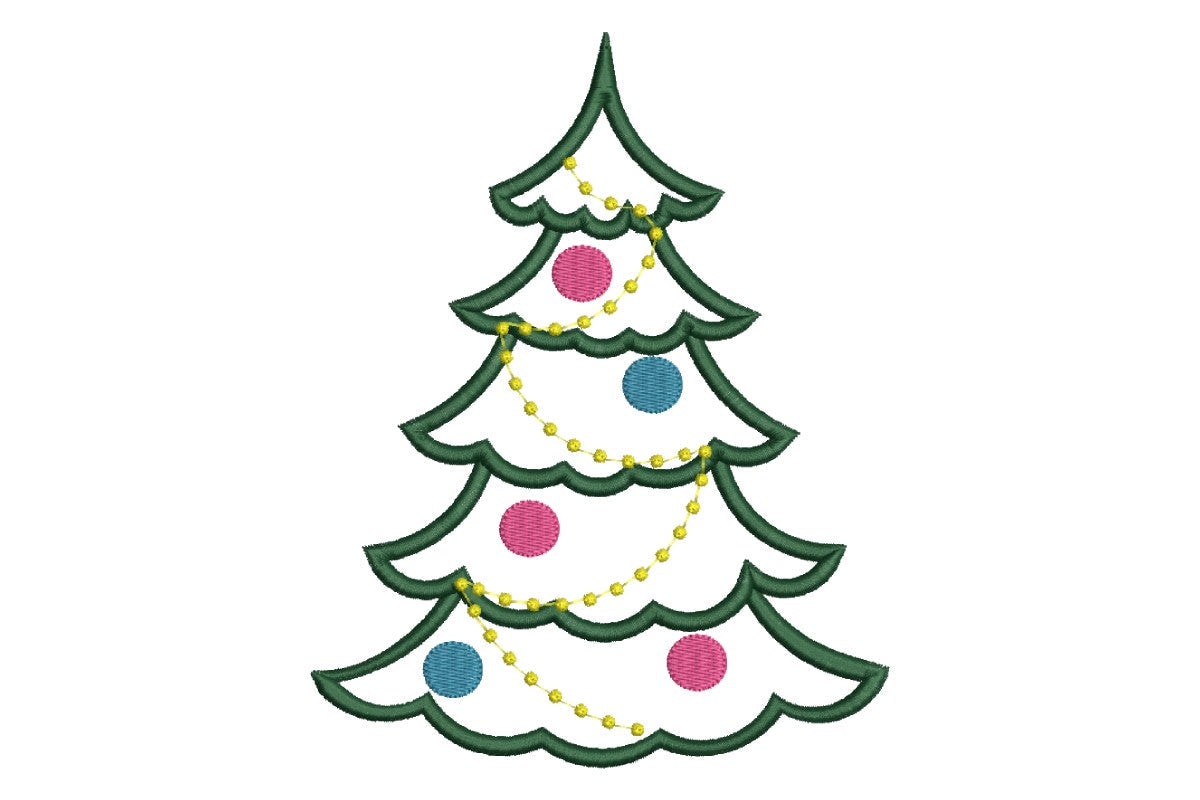 Christmas Tree Embroidery Designs, Christmas Machine Embroidery - So Fontsy