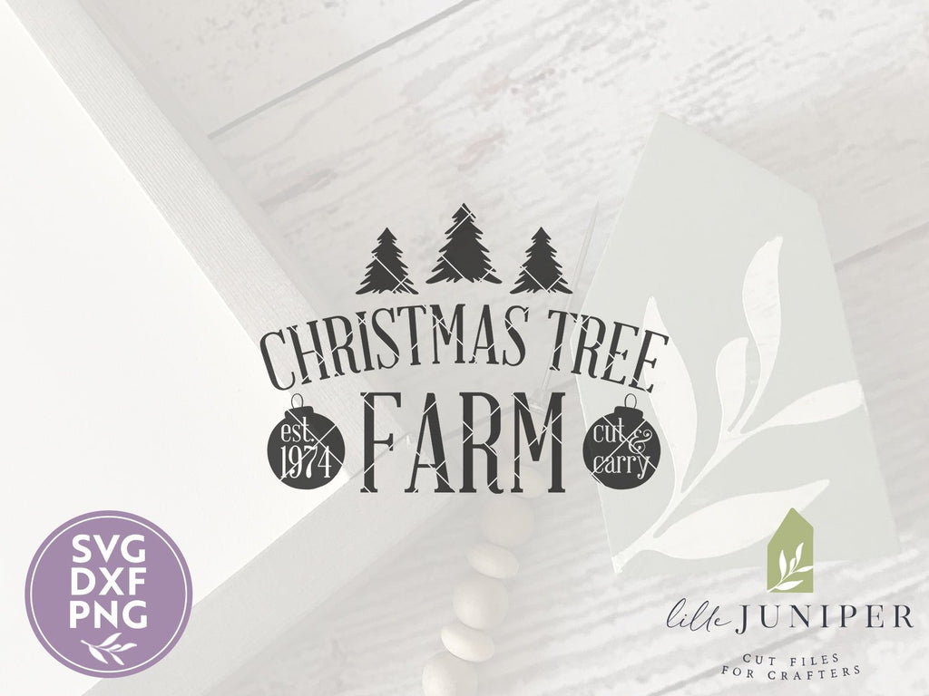 Christmas Tree Farm SVG | Holiday SVG | Rustic SVG - So Fontsy