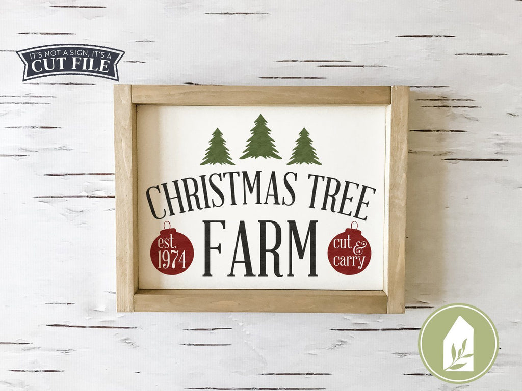Christmas Tree Farm SVG | Holiday SVG | Rustic SVG - So Fontsy