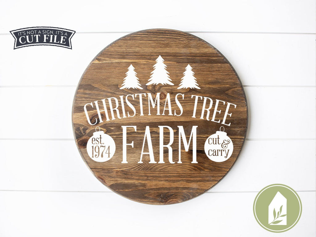 Christmas Tree Farm SVG | Holiday SVG | Rustic SVG - So Fontsy