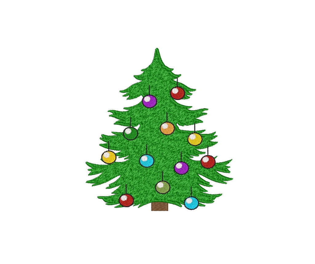 Christmas Tree Machine Embroidery Design - So Fontsy