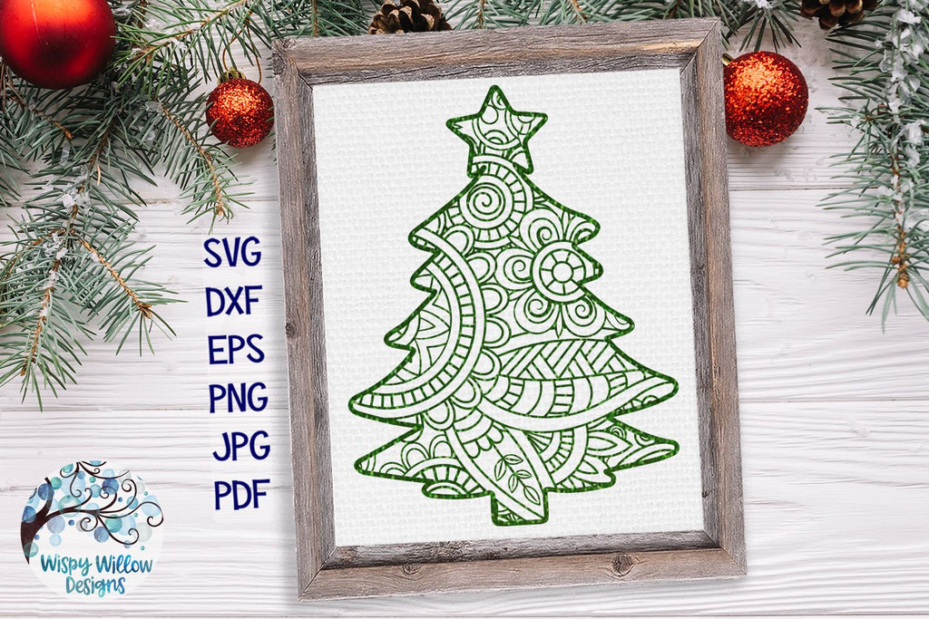 Christmas Tree Mandala SVG - So Fontsy
