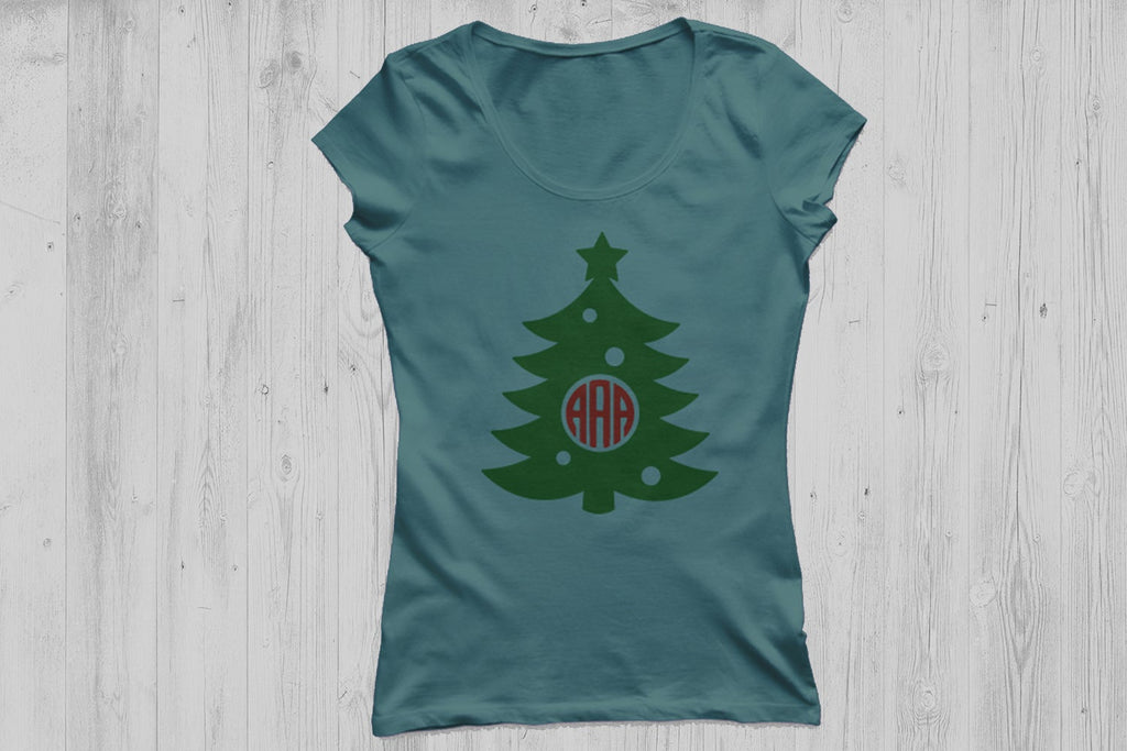 Christmas Tree Monogram| Christmas SVG Cut Files - So Fontsy