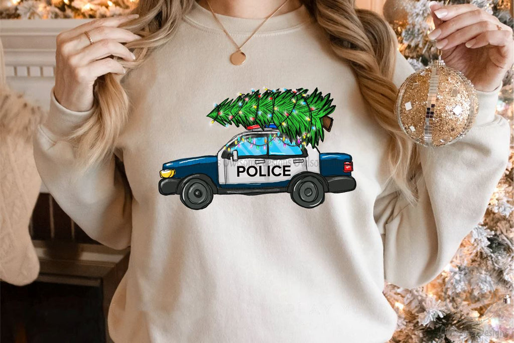 Christmas Tree On Police Car PNG - So Fontsy