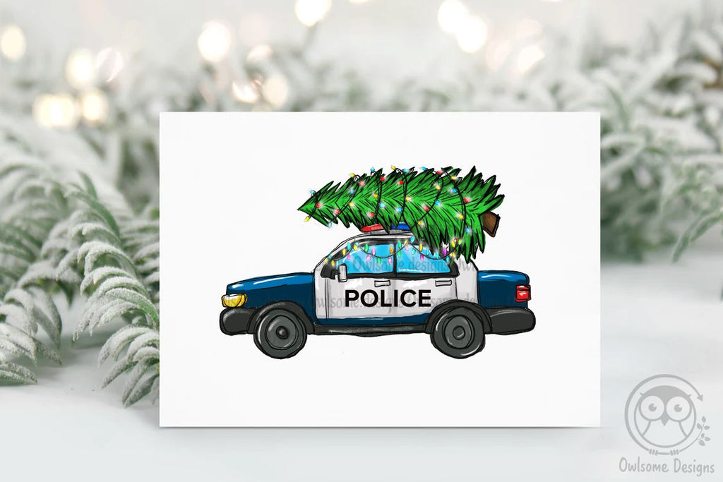 Christmas Tree On Police Car PNG - So Fontsy