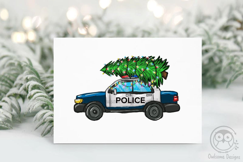 Christmas Tree On Police Car PNG - So Fontsy