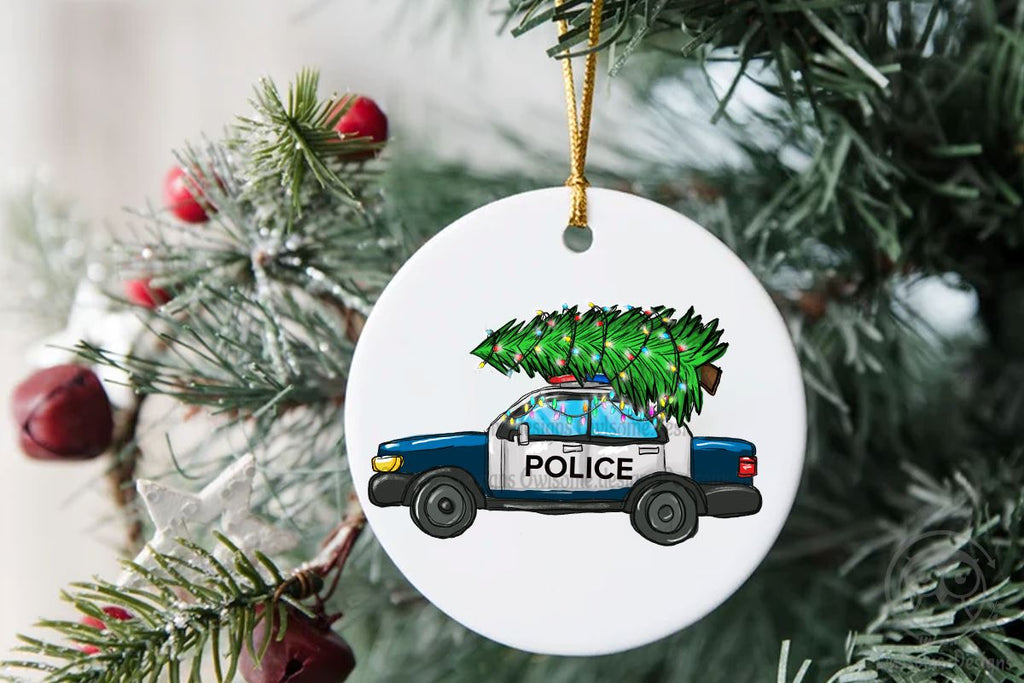 Christmas Tree On Police Car PNG - So Fontsy