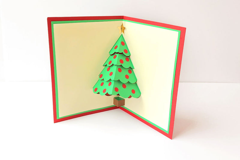Christmas Tree Pop Up Card SVG - So Fontsy