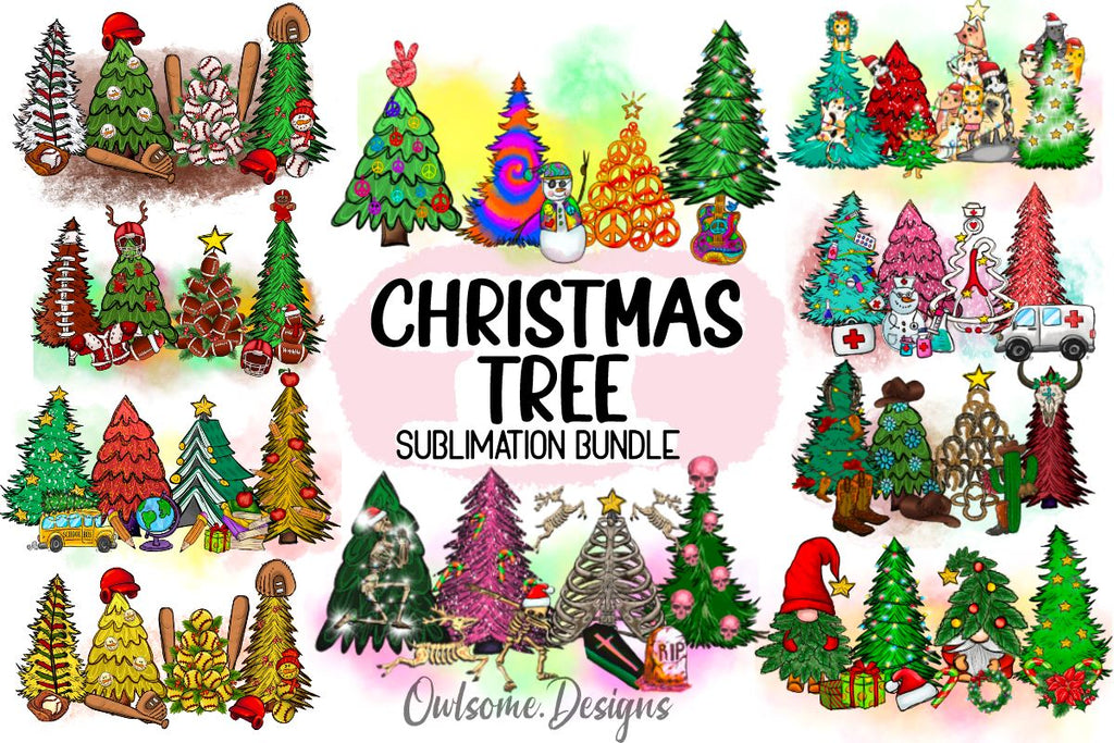 Christmas Tree Sublimation Bundle - So Fontsy
