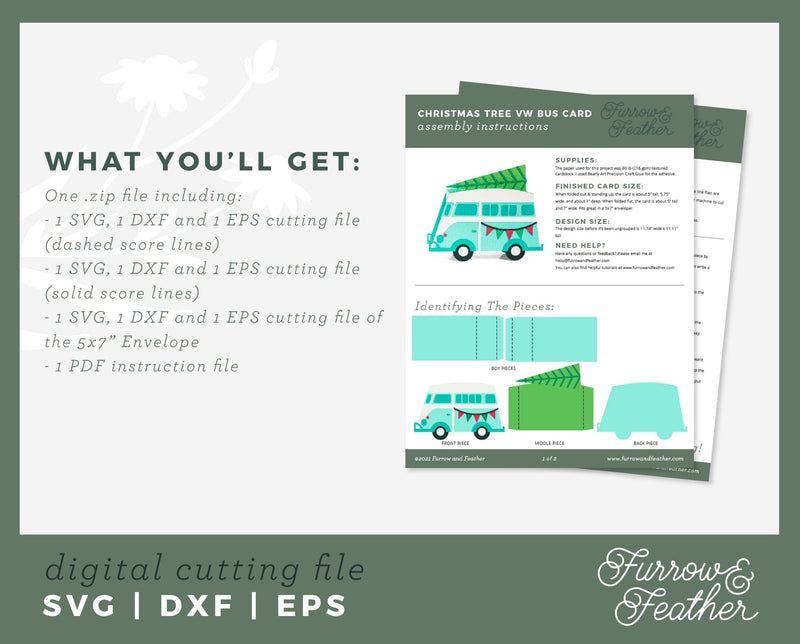 Christmas Tree VW Bus Box - So Fontsy