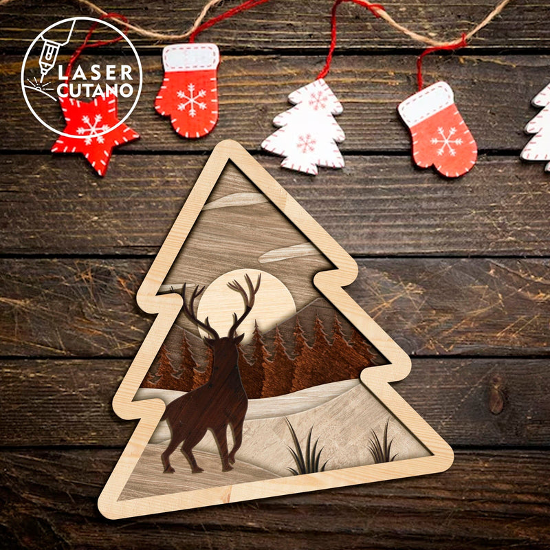 Christmas Tree Winter Laser Cut Templates - So Fontsy