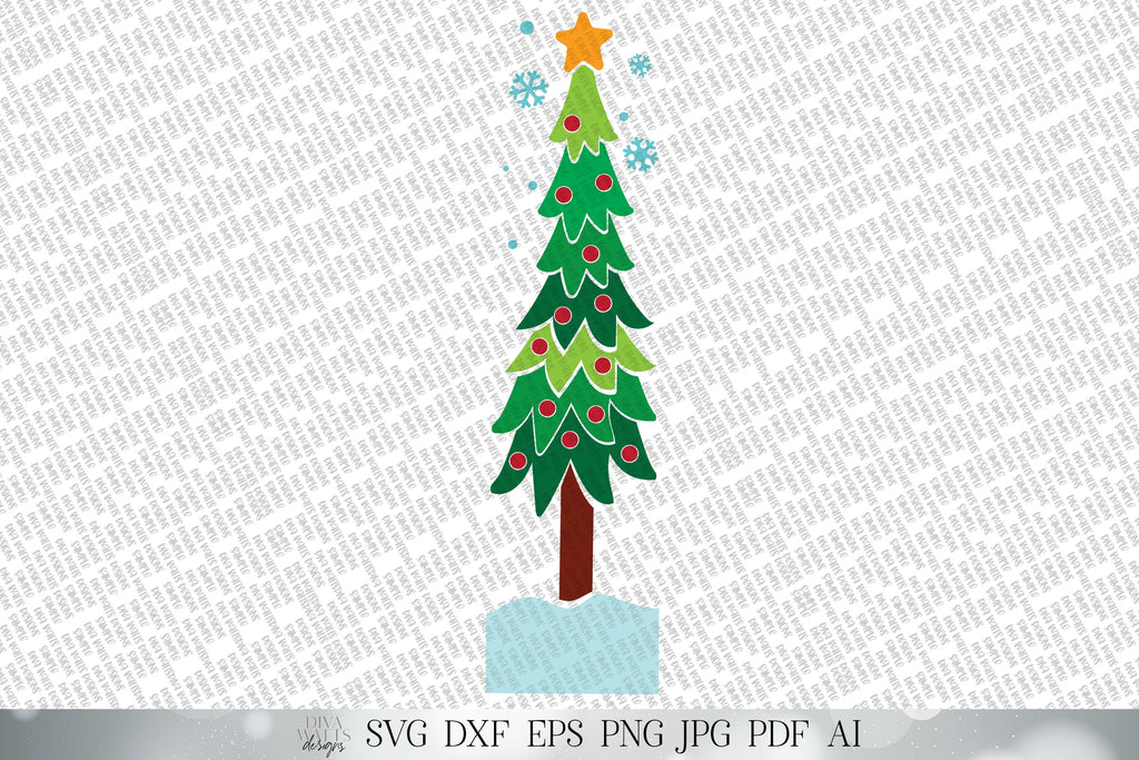 Christmas Tree with Star SVG | Vertical Porch SVG | Front Porch SVG ...