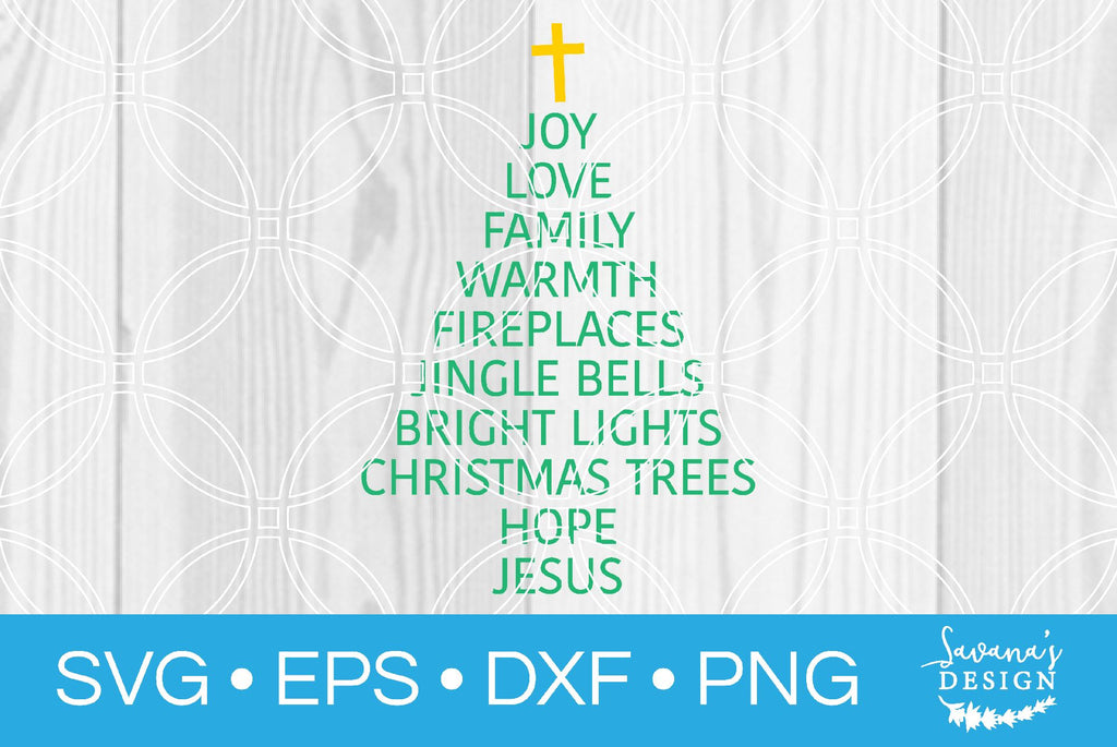Christmas Tree Words - So Fontsy