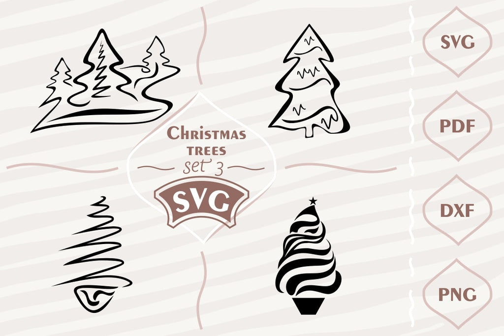 Christmas Trees - SVG bundle 3 - So Fontsy