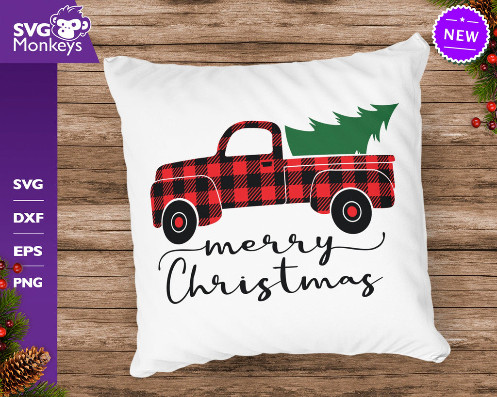Christmas Truck Svg, Buffalo Plaid Svg, Truck Svg, Christmas Tree Svg ...