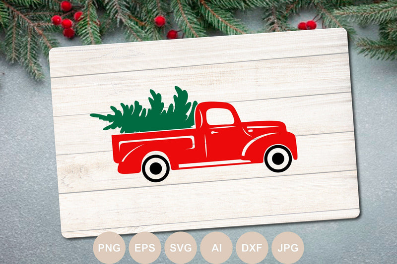 Christmas Truck Svg, Christmas Cut file, Christmas Trees, Merry ...