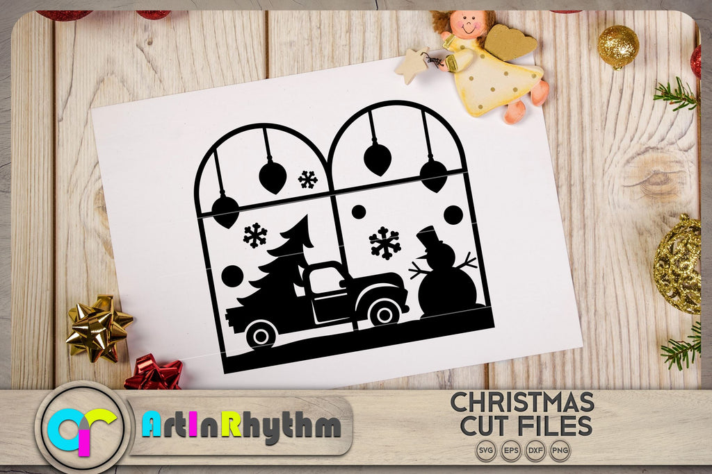 Christmas window SVG bundle - So Fontsy