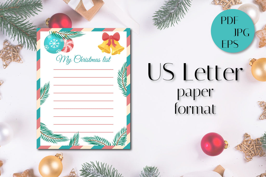 Christmas Wish List Template | Printable PDF & Vector - So Fontsy