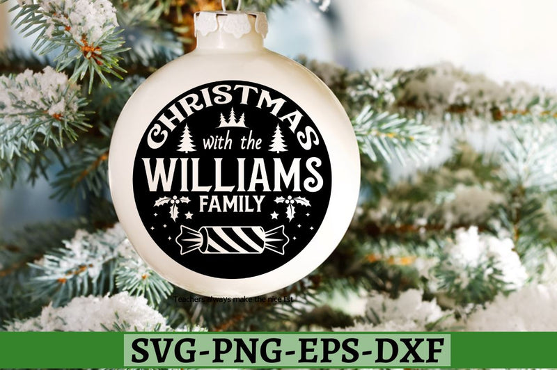 Christmas with the williams family SVG - So Fontsy