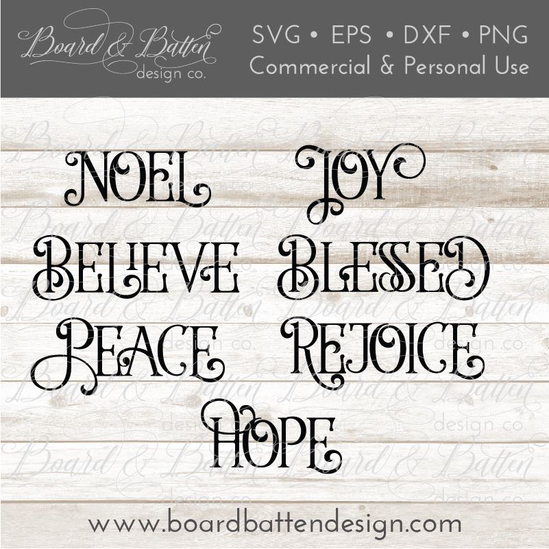 Christmas Words SVG Set 1 - So Fontsy