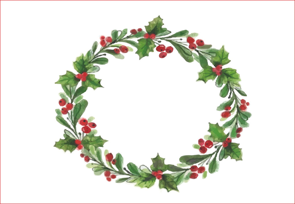 Christmas Wreath png, sublimation graphics, clipart - So Fontsy
