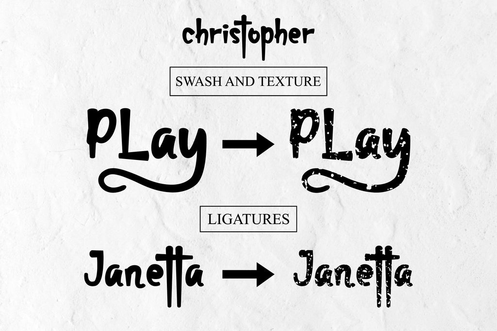 christopher-display font and texture version - So Fontsy