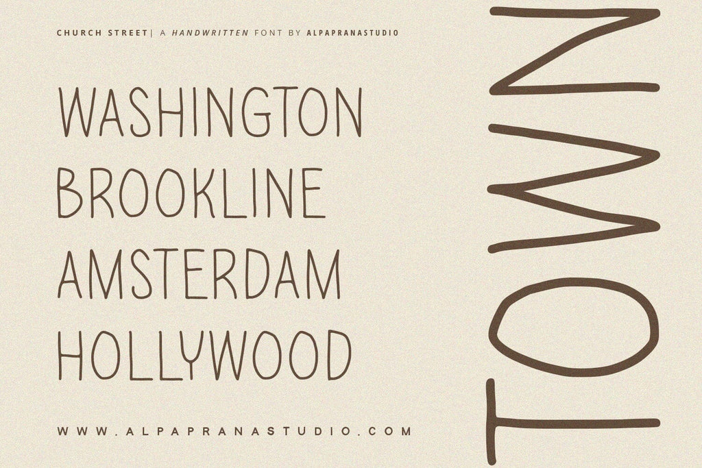 Chruch Street - Handwritten Font - So Fontsy
