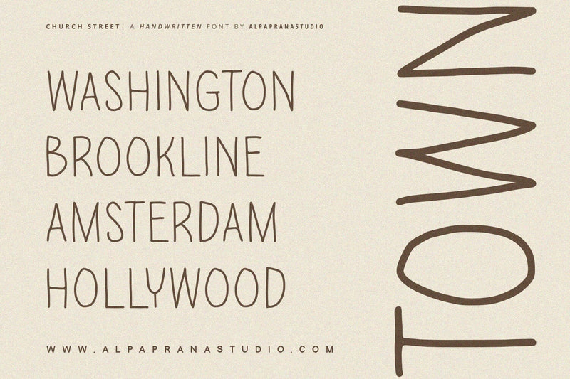 Chruch Street - Handwritten Font - So Fontsy