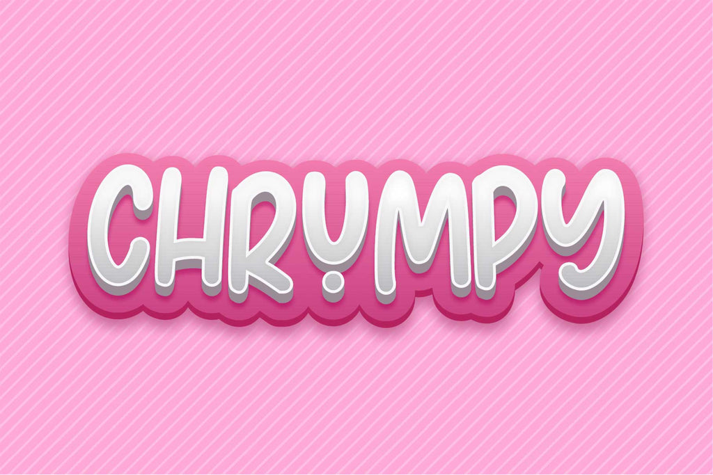 Chrumpy - Fun Display Font - So Fontsy