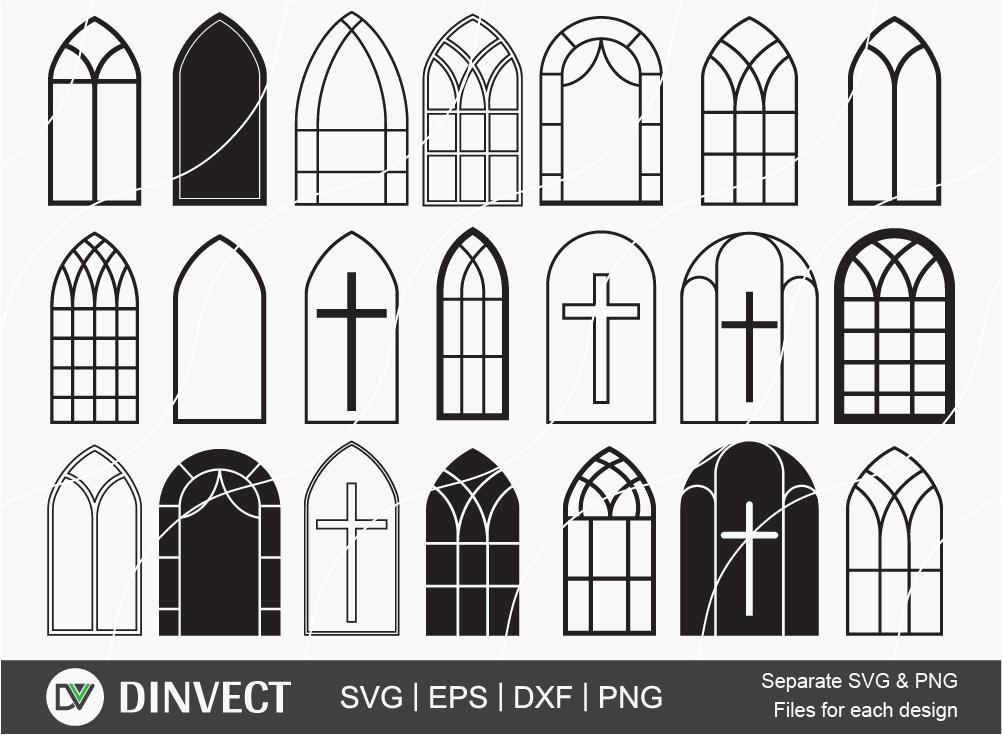Church Windows SVG, Church Windows bundle, Gothic Windows, Church ...