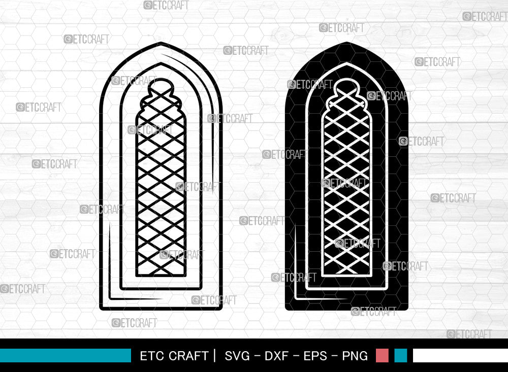 Church Windows SVG, Church Windows svg, Gothic Windows Icon Svg, Gothi ...