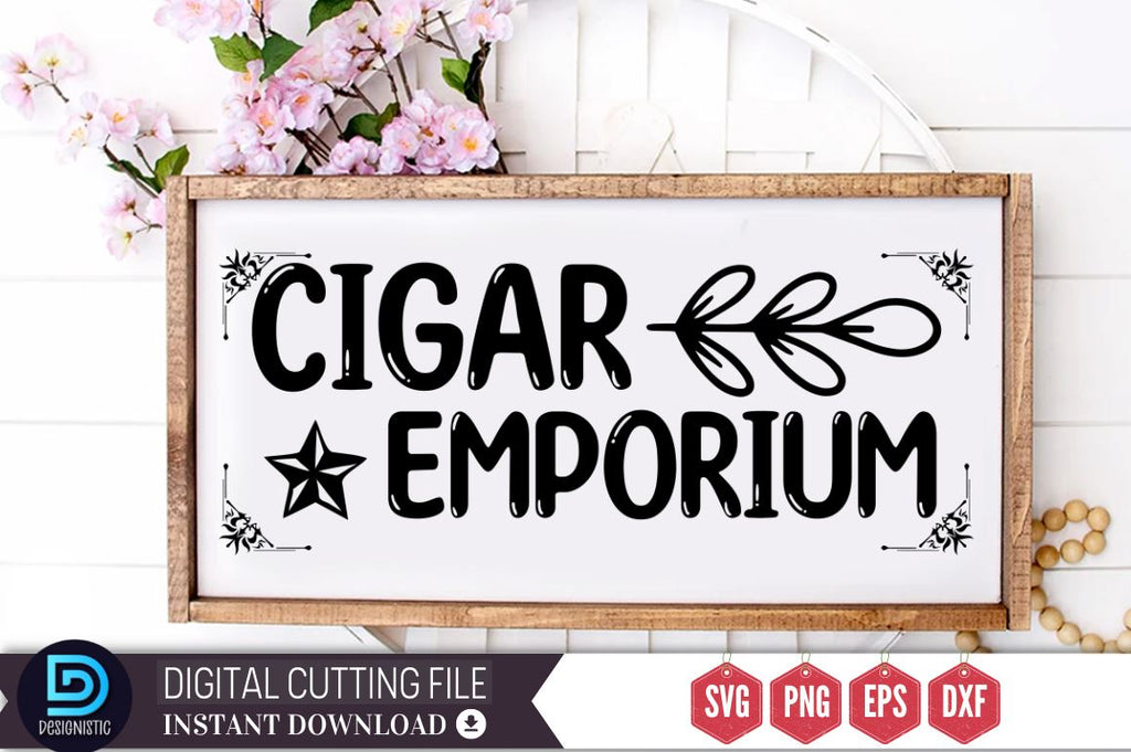 Cigar emporium SVG - So Fontsy