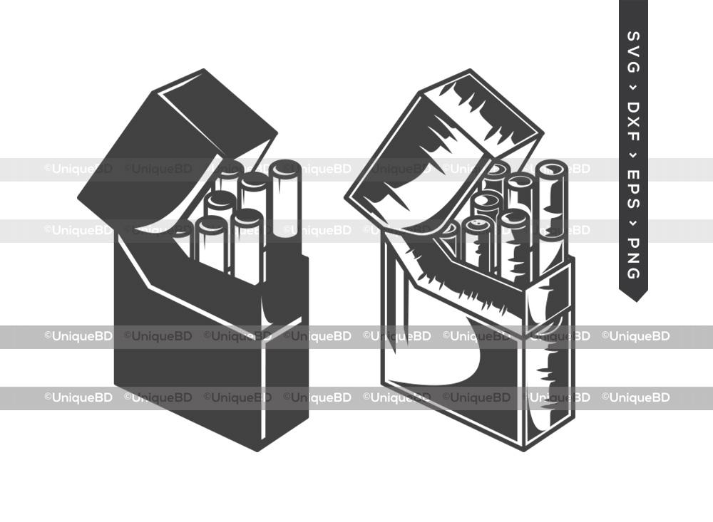 Cigarette Box SVG Cut File | Pack Cigarettes Svg | Cigarette Svg ...