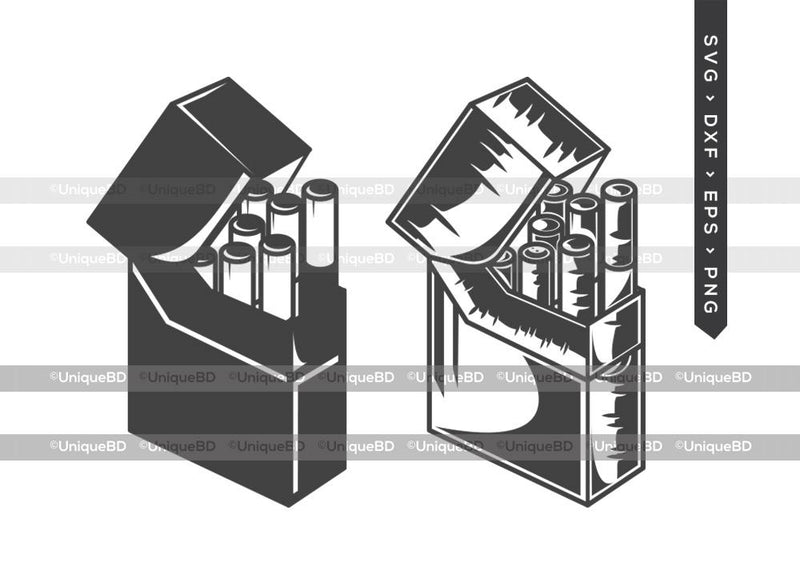 Cigarette Box SVG Cut File | Pack Cigarettes Svg | Cigarette Svg ...