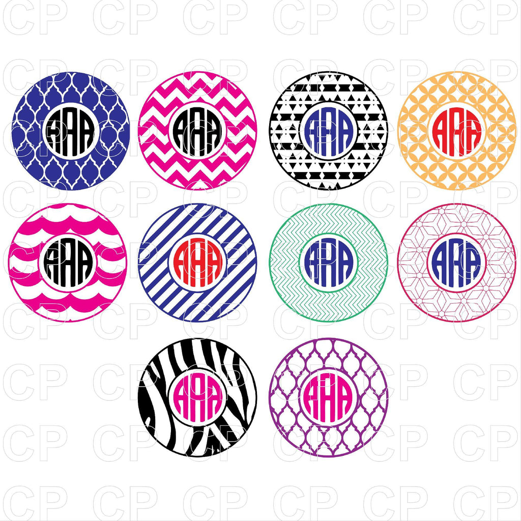 Circle Monogram SVG Bundle - So Fontsy