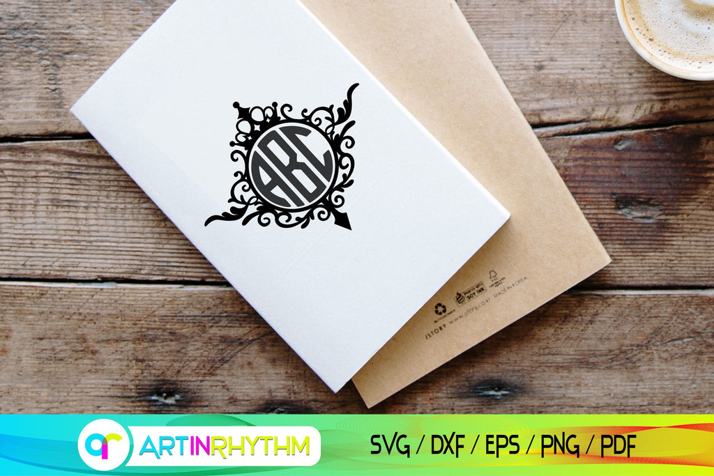 circle monogram svg - So Fontsy