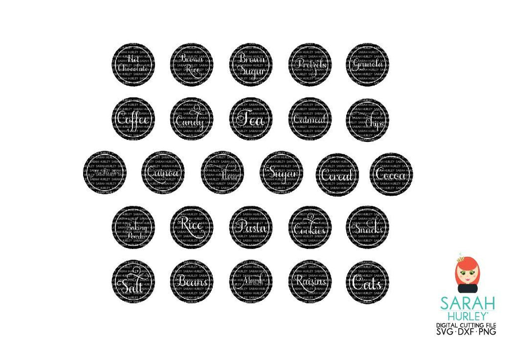 Circle Pantry Labels - So Fontsy