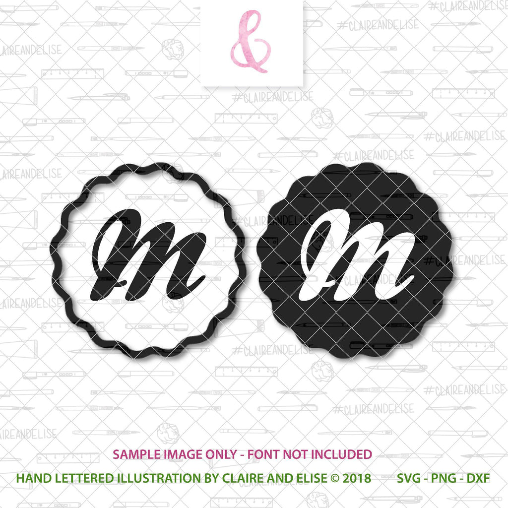Circular Monogram Frame 1 - So Fontsy
