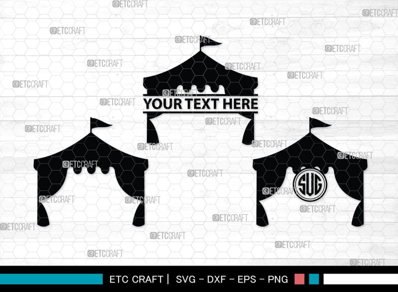 Circus Set Monogram, Circus Set Silhouette, Circus Set SVG, Circus Svg ...