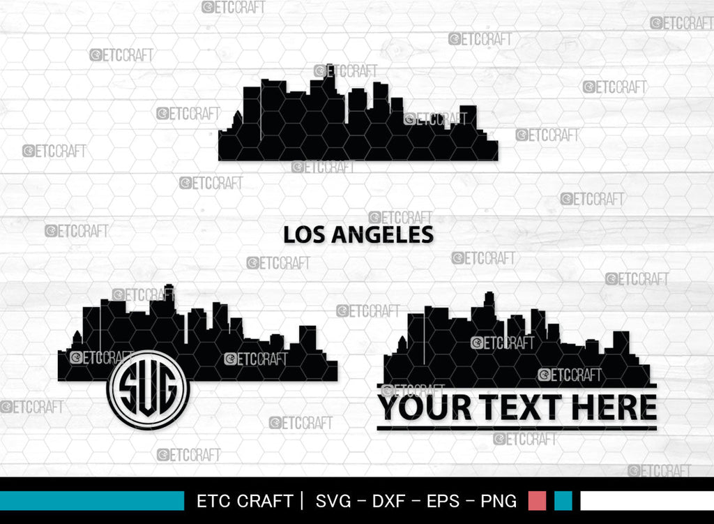 Cities Of USA Monogram, Cities Of USA Silhouette, USA City Svg, New ...