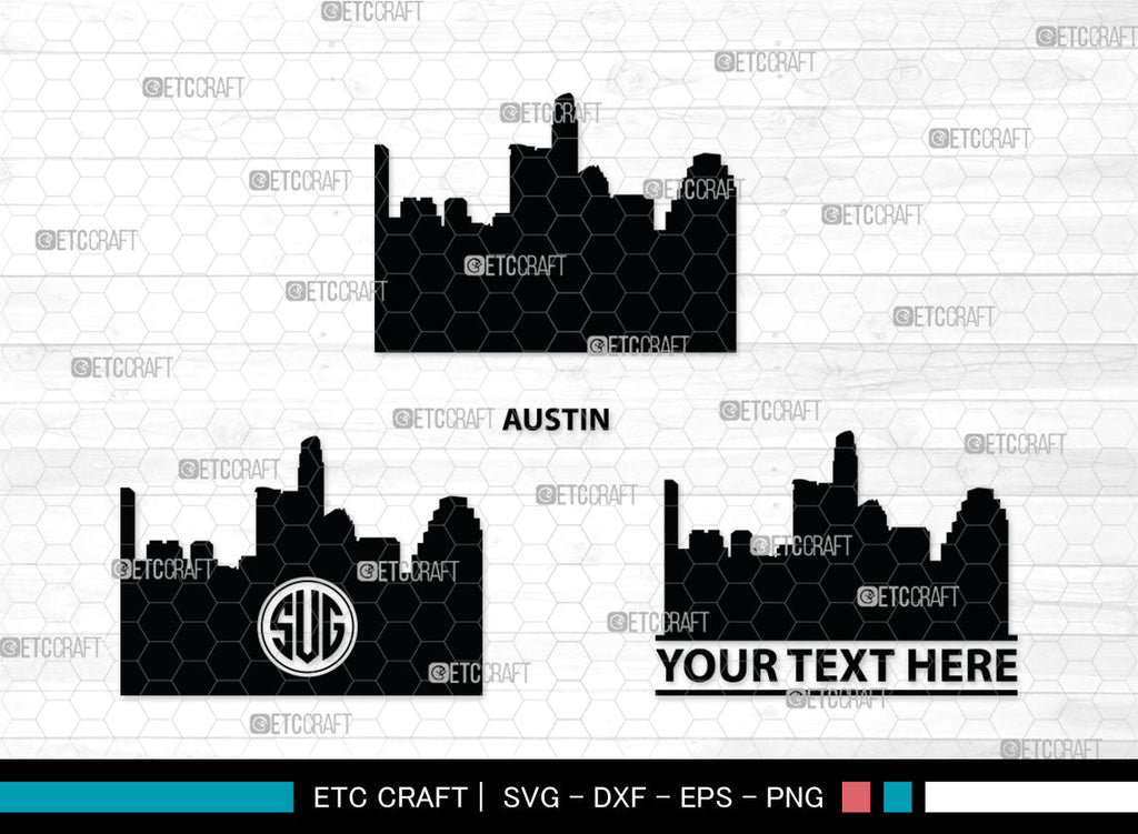 Cities Of USA Monogram, Cities Of USA Silhouette, USA City Svg, New ...