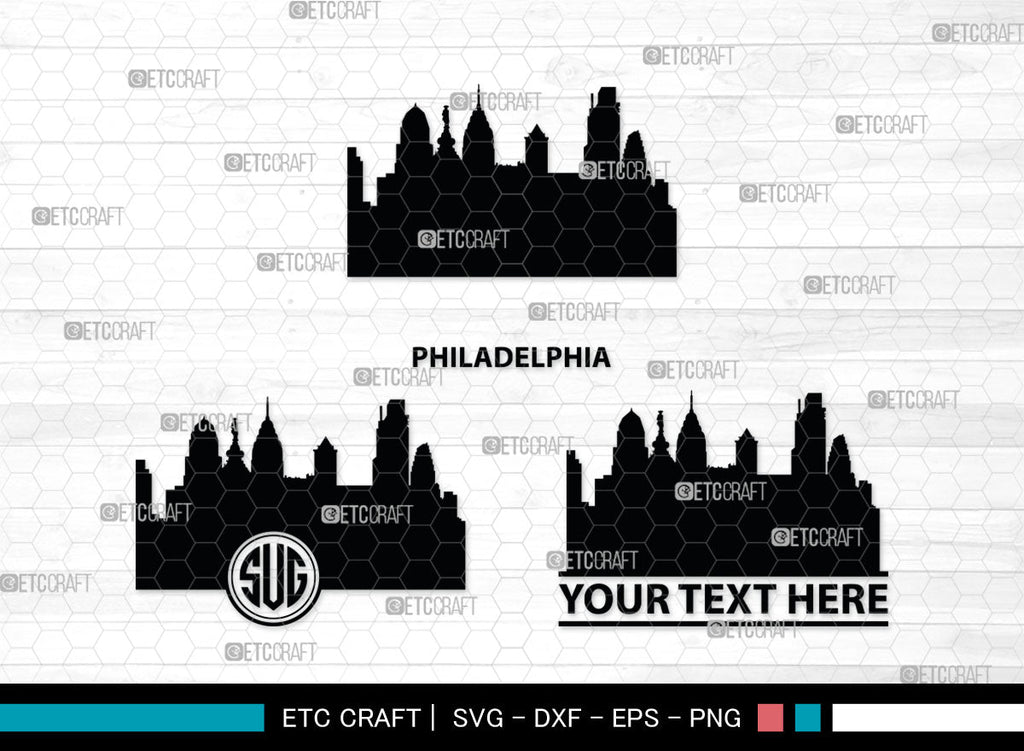 Cities Of USA Monogram, Cities Of USA Silhouette, USA City Svg, New ...