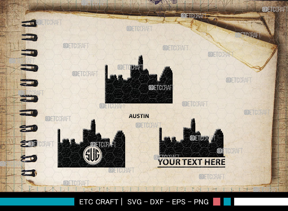 Cities Of USA Monogram, Cities Of USA Silhouette, USA City Svg, New ...