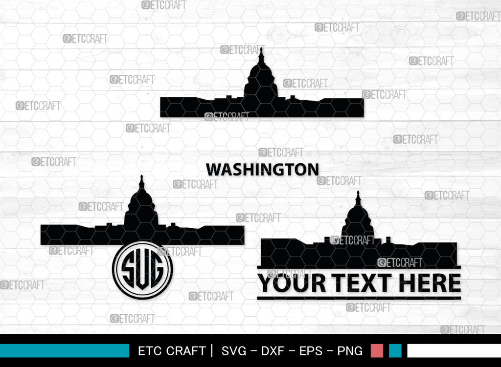 Cities Of USA Monogram, Cities Of USA Silhouette, USA City Svg, New Yo ...