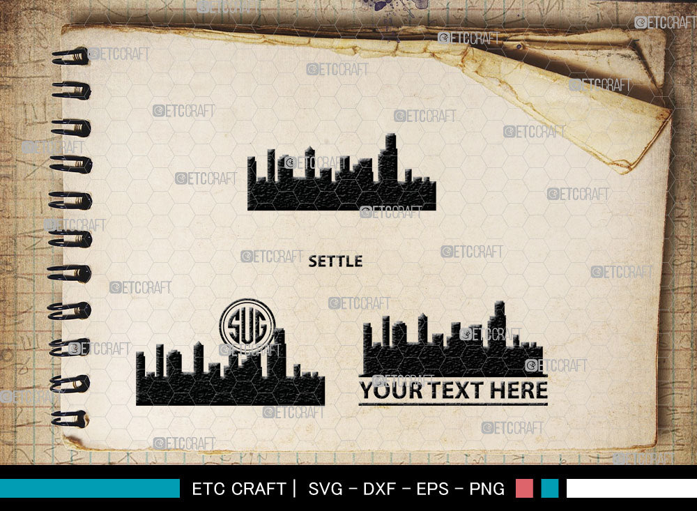 Cities Of USA Monogram, Cities Of USA Silhouette, USA City Svg, New ...