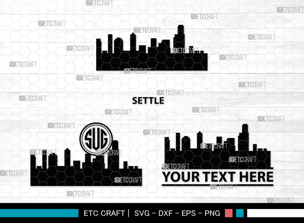 Cities Of USA Monogram, Cities Of USA Silhouette, USA City Svg, New ...
