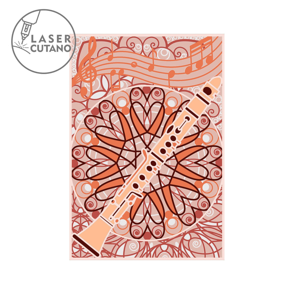 CLARINET Music Cut Template, Wall Decor - So Fontsy