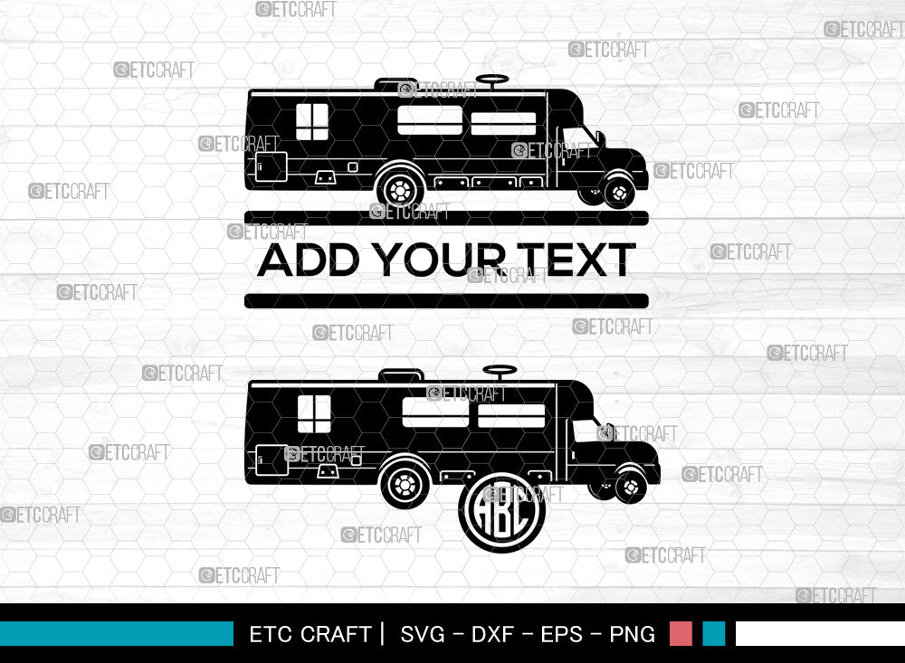 Class A Motorhome Monogram SVG, Camper Svg, Camping Car Svg, Camp Car ...