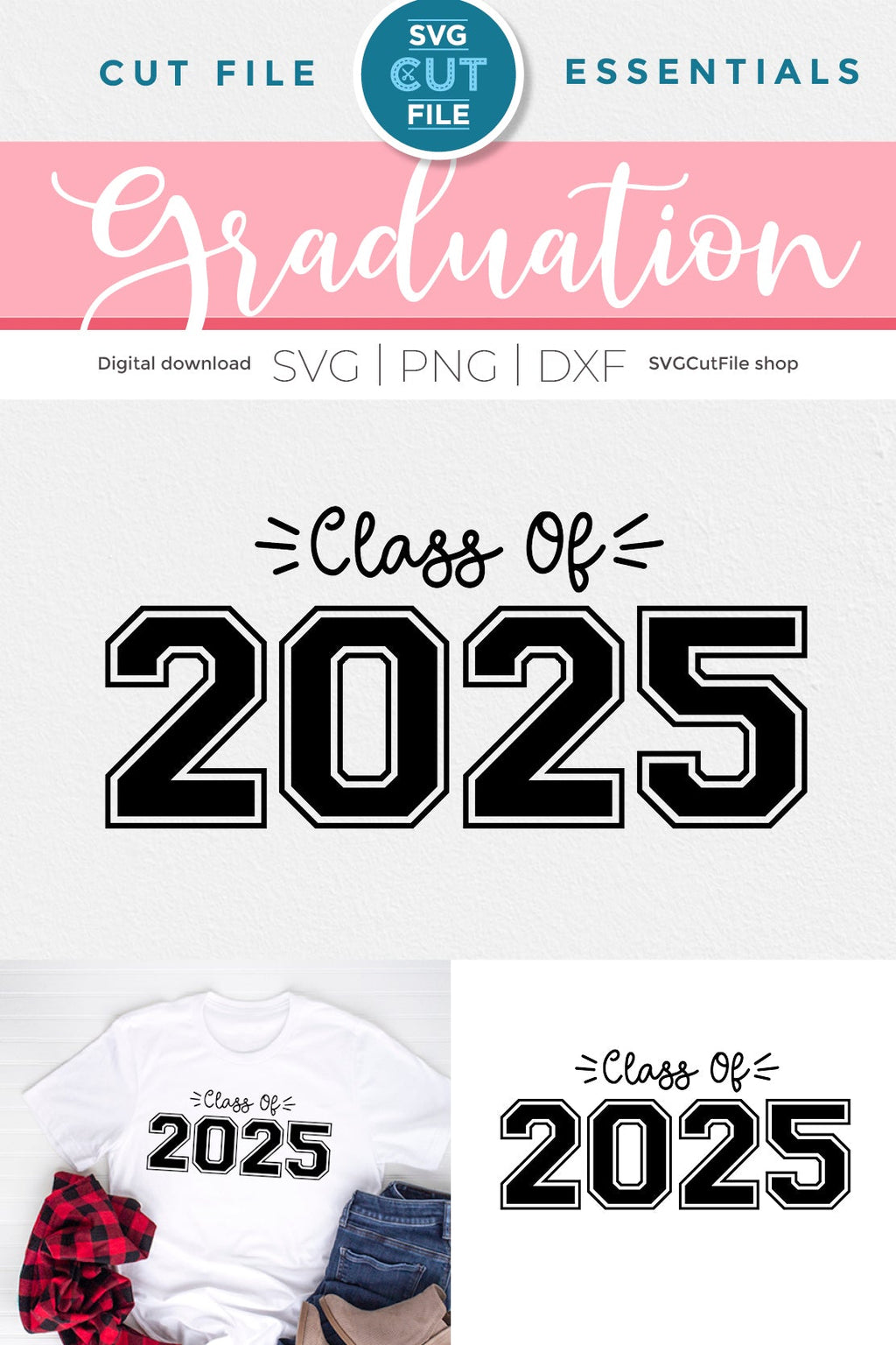Class of 2025 svg, cute 2025 grad svg, 2025 graduation svg - So Fontsy